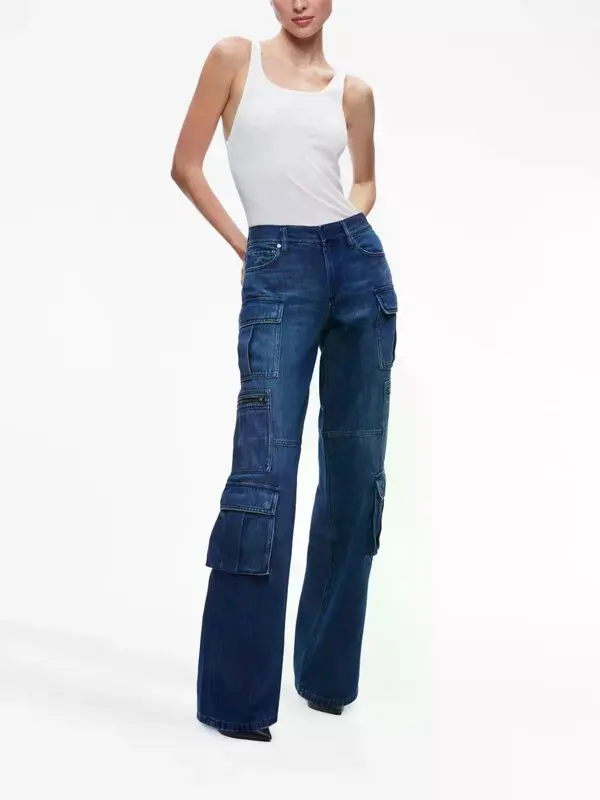 Alice + Olivia Cay Wide-leg Cargo Jeans