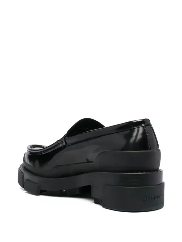 Givenchy Logo Plaque Leather Loafers