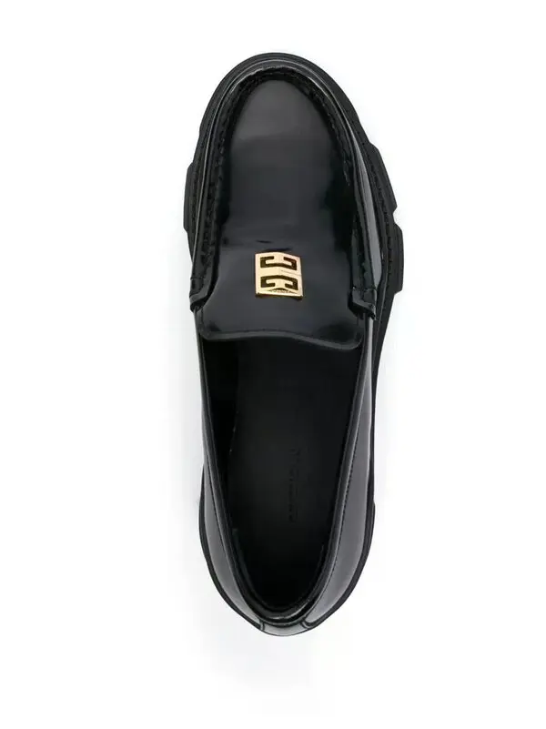 Givenchy Logo Plaque Leather Loafers