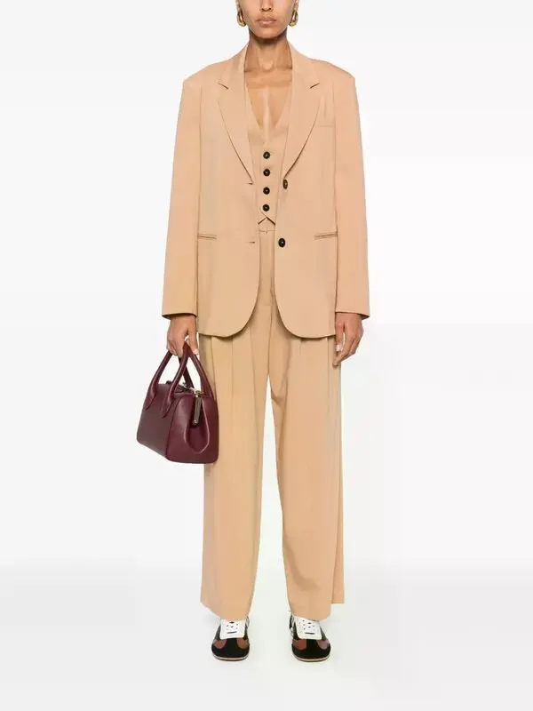 FORTE_FORTE Single-breasted Twill Blazer