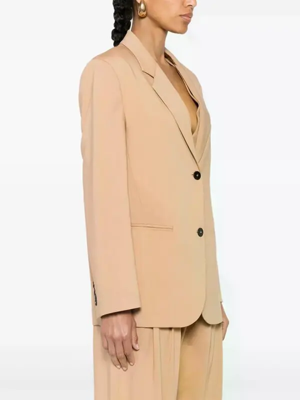 FORTE_FORTE Single-breasted Twill Blazer