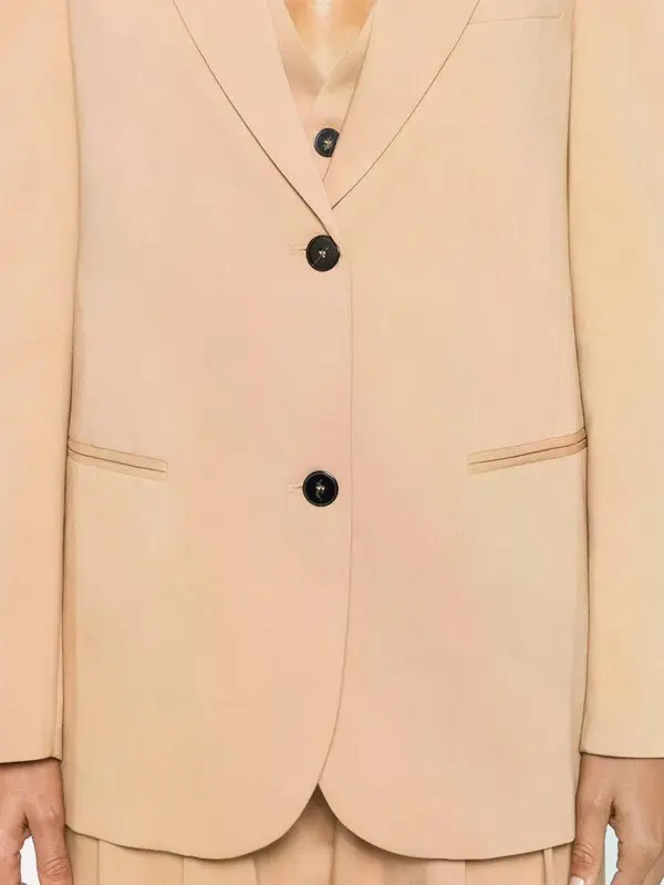 FORTE_FORTE Single-breasted Twill Blazer