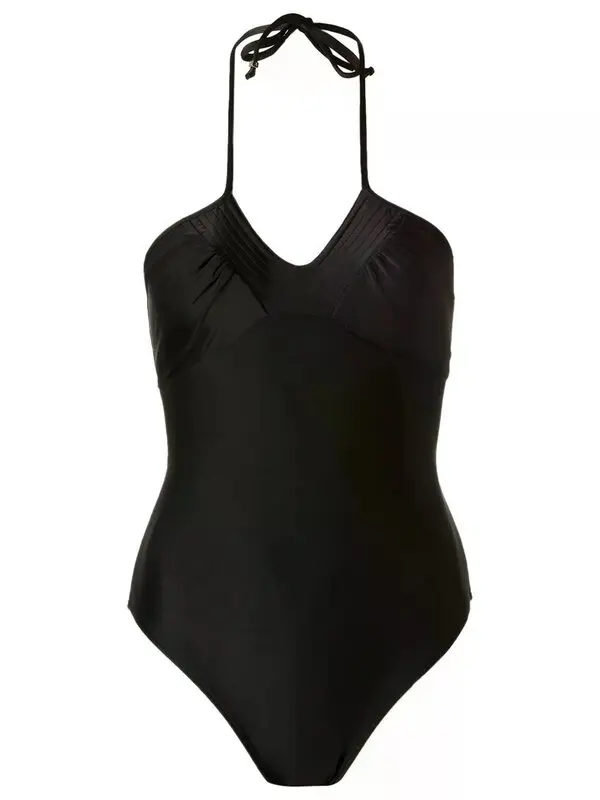 AMIR SLAMA Gathered Detail Swimsuit - Black