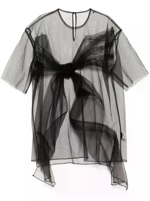 JNBY Bow-embellished Oversized T-shirt - Black