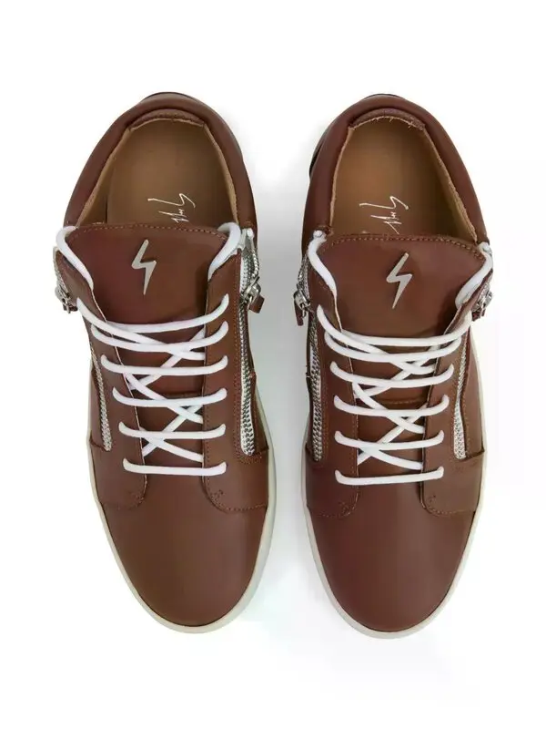 GIUSEPPE ZANOTTI Kriss Mid-top Sneakers - Brown