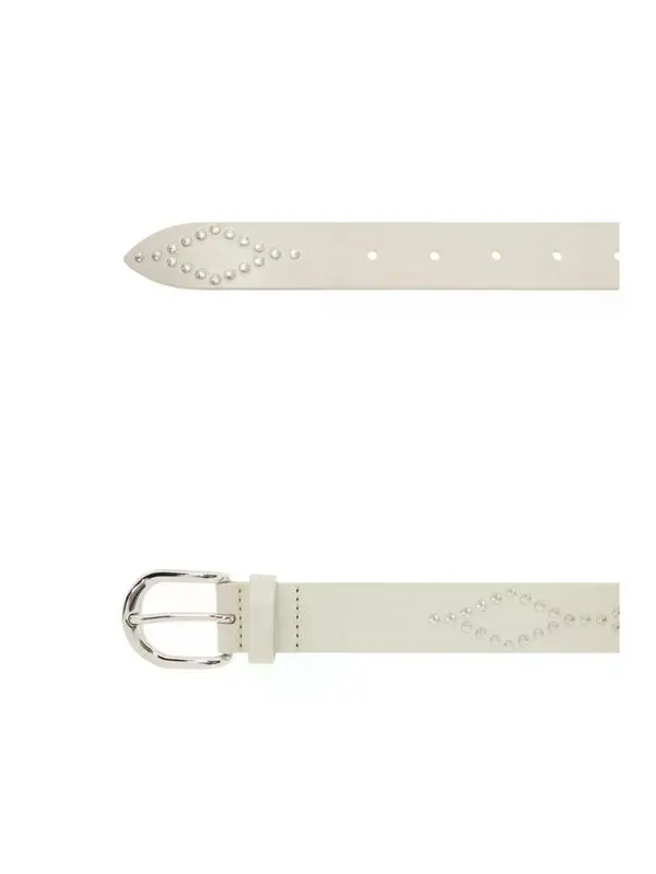 Isabel Marant Étoile Liliana Studded Leather Belt - Neutrals