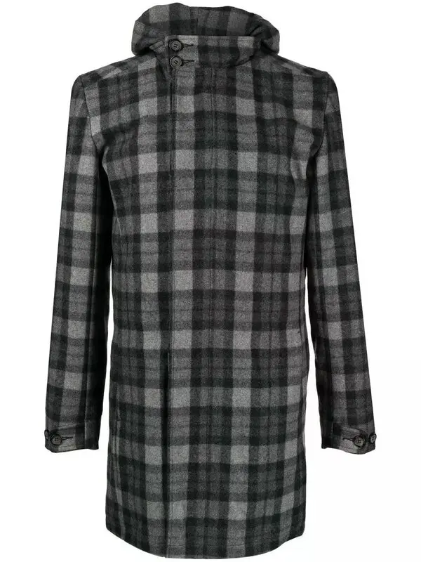 PRIVATE STOCK LABS Checked Wool Blend Coat