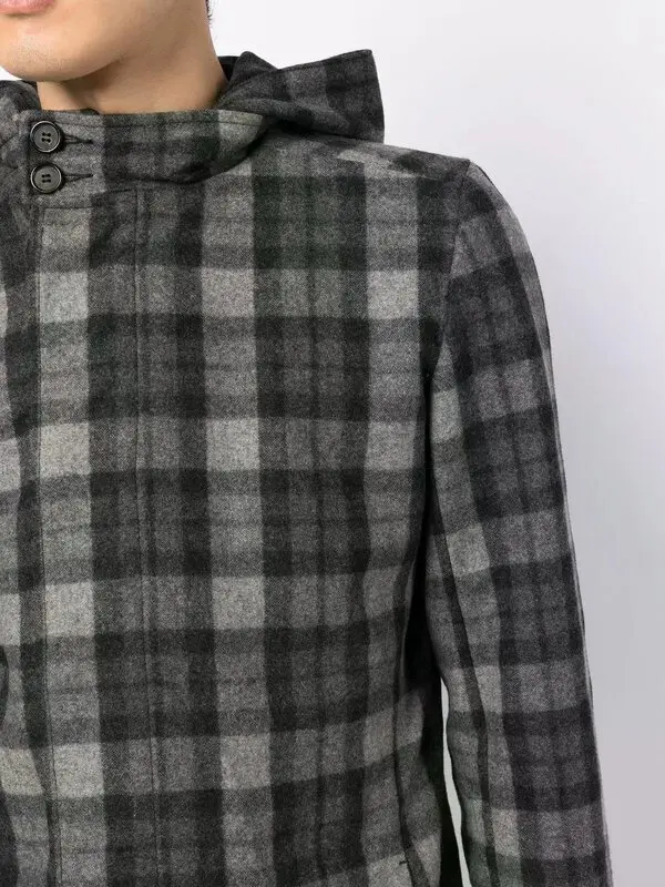 PRIVATE STOCK LABS Checked Wool Blend Coat