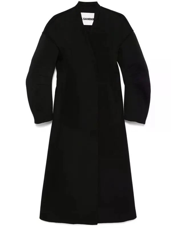 JIL SANDER V-neck Virgin Wool-blend Coat