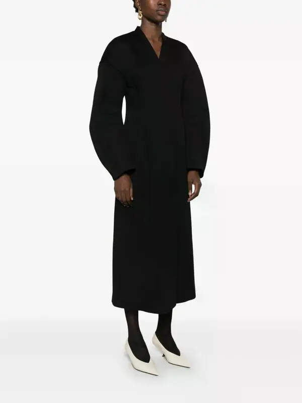 JIL SANDER V-neck Virgin Wool-blend Coat