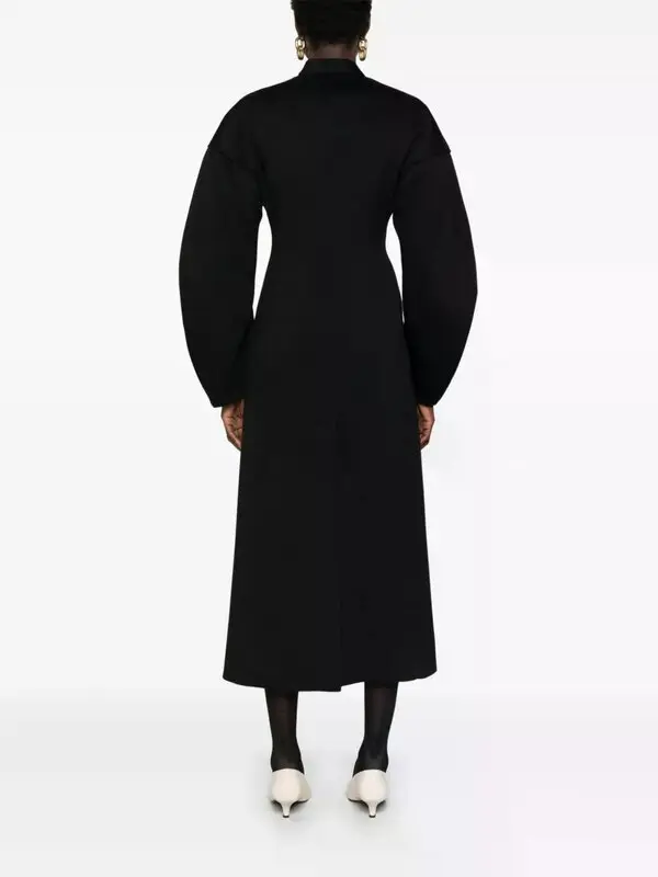 JIL SANDER V-neck Virgin Wool-blend Coat