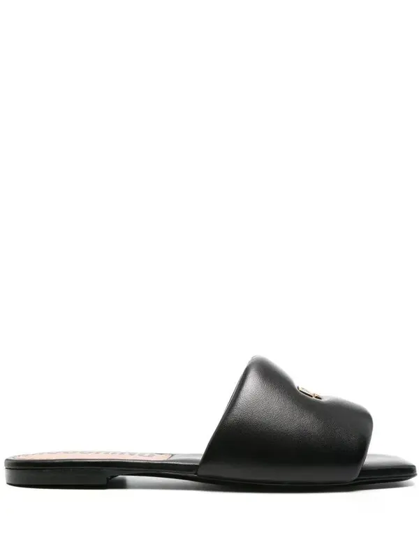 Moschino Logo-plaque Leather Sandals