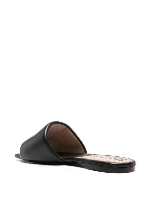 Moschino Logo-plaque Leather Sandals