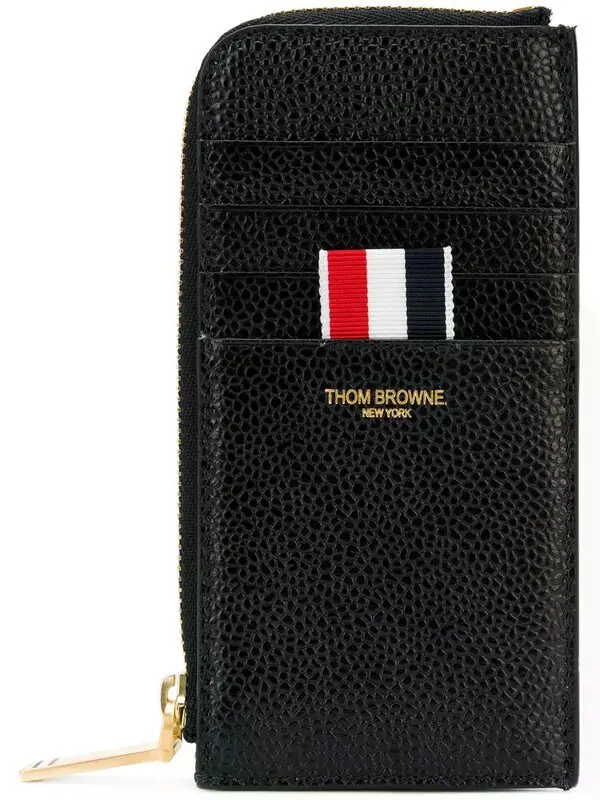 Thom Browne Half-zip Leather Wallet - Black