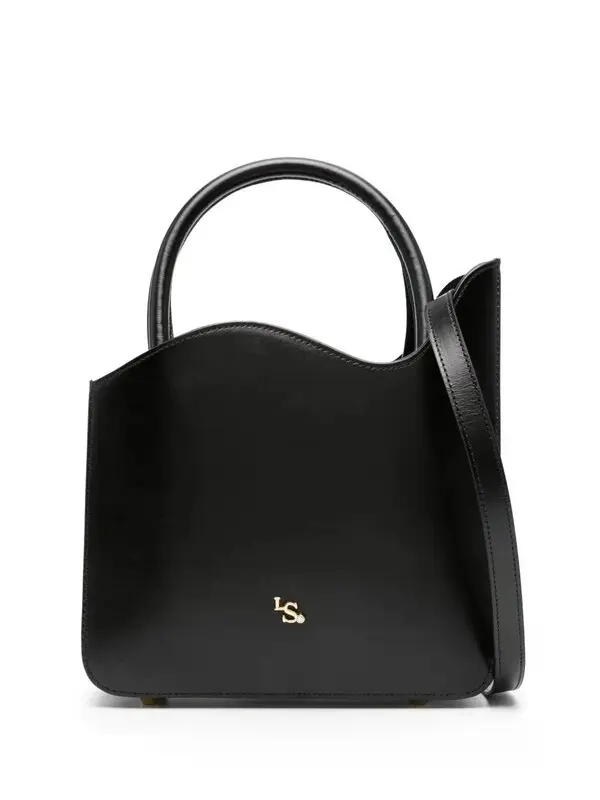LE SILLA Logo-plaque Leather Tote Bag - Black
