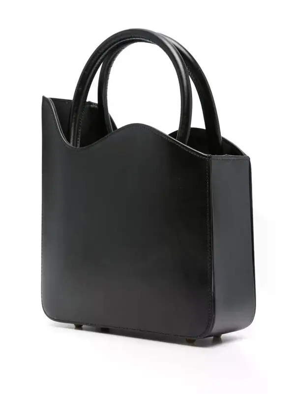 LE SILLA Logo-plaque Leather Tote Bag - Black