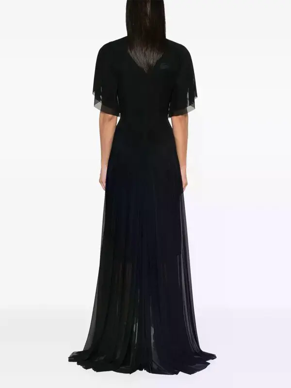 Talbot Runhof Draped-detail Gown