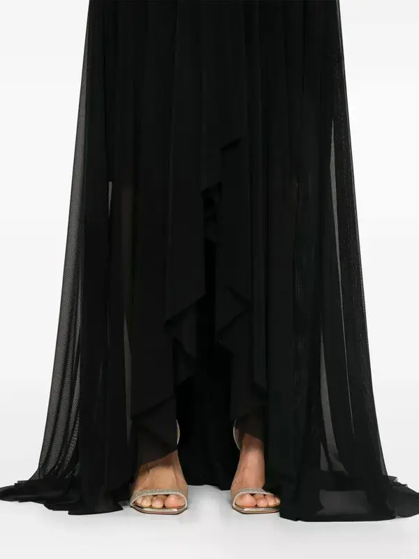 Talbot Runhof Draped-detail Gown