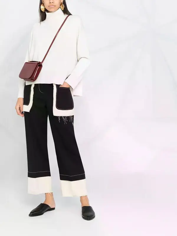 BARRIE Cashmere Rollneck Jumper - Neutrals