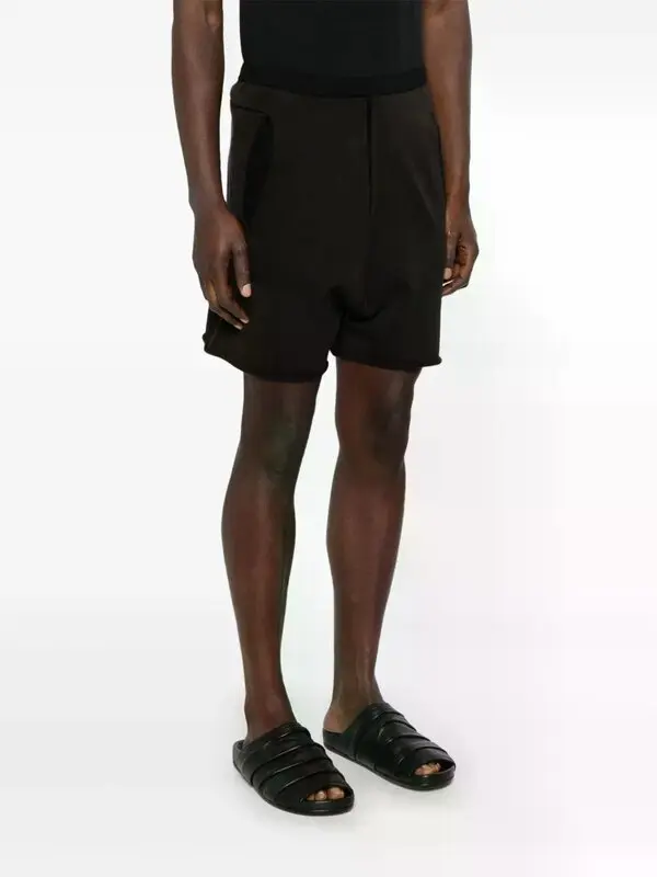 LABEL UNDER CONSTRUCTION Cotton Drawstring Shorts With Raw Edge Hem