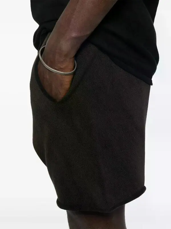 LABEL UNDER CONSTRUCTION Cotton Drawstring Shorts With Raw Edge Hem