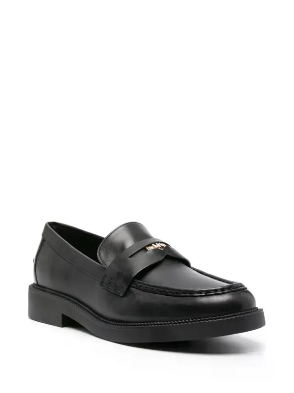 Michael Kors Logo-embossed Penny Leather Loafers