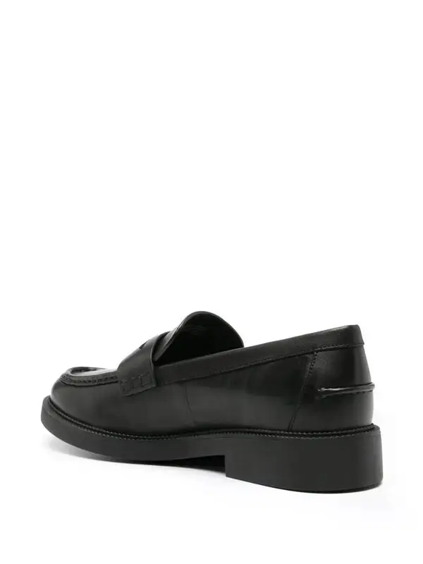 Michael Kors Logo-embossed Penny Leather Loafers