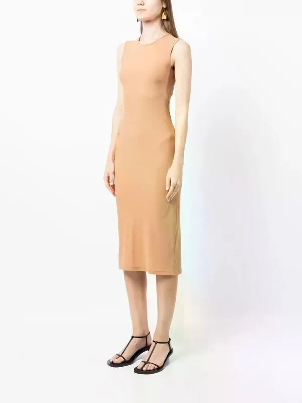 JIL SANDER Round-neck Sleeveless Midi Dress