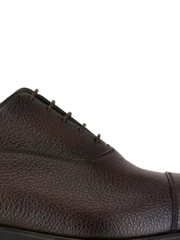 Santoni Grained-leather Oxford Shoes