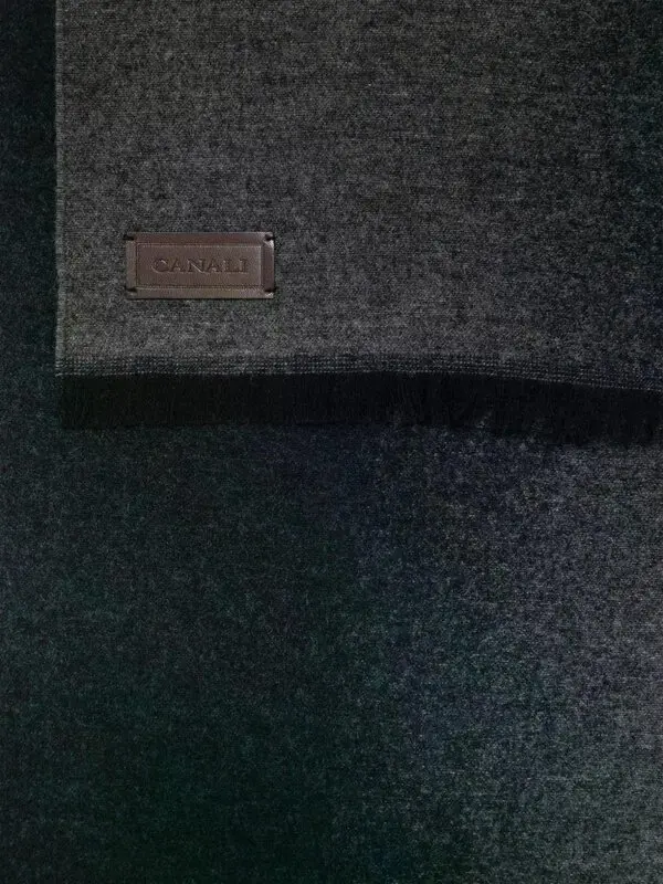 Canali Gradient-effect Scarf - Grey