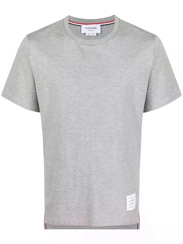 Thom Browne Logo-patch Short-sleeved T-shirt - Grey