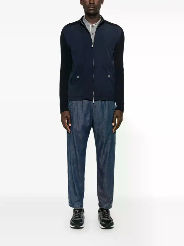 Eleventy Paneled Jacket - Blue