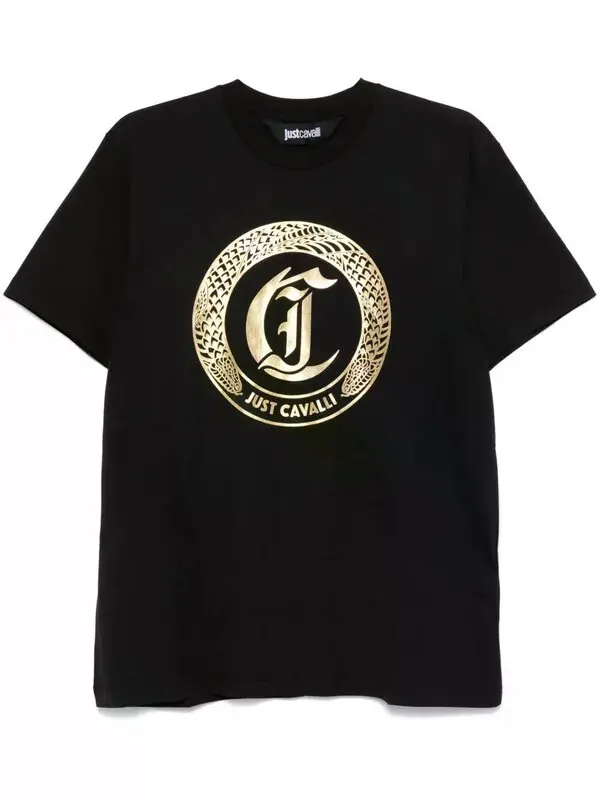 Just Cavalli Ghotic Logo-print T-shirt