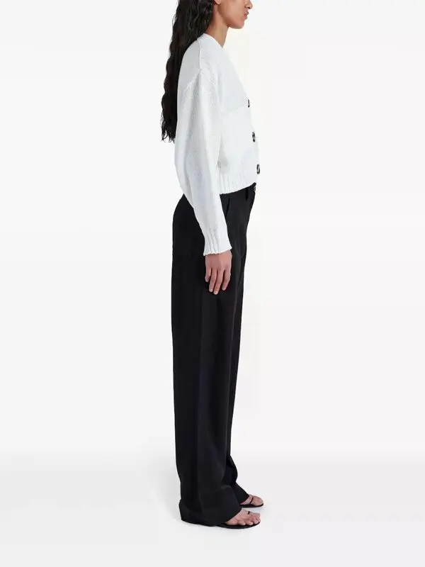 Proenza Schouler Cropped Knit Cardigan - White