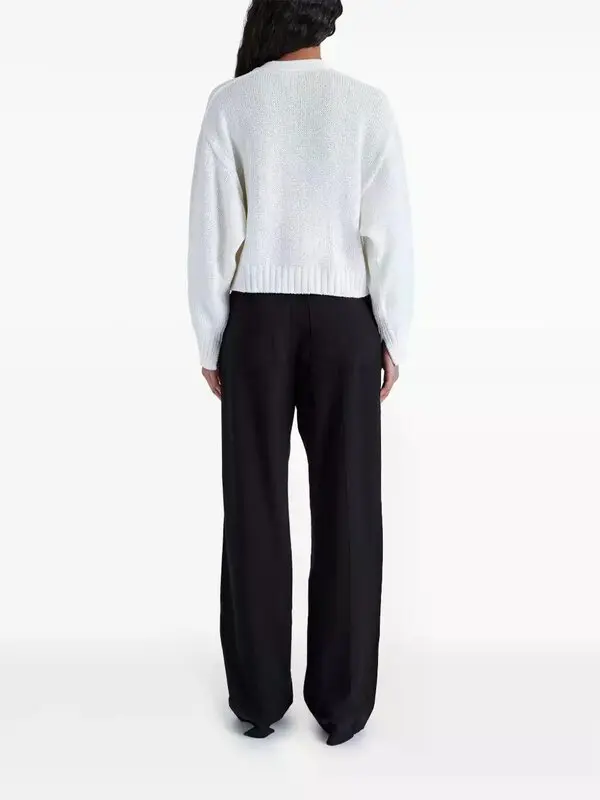 Proenza Schouler Cropped Knit Cardigan - White