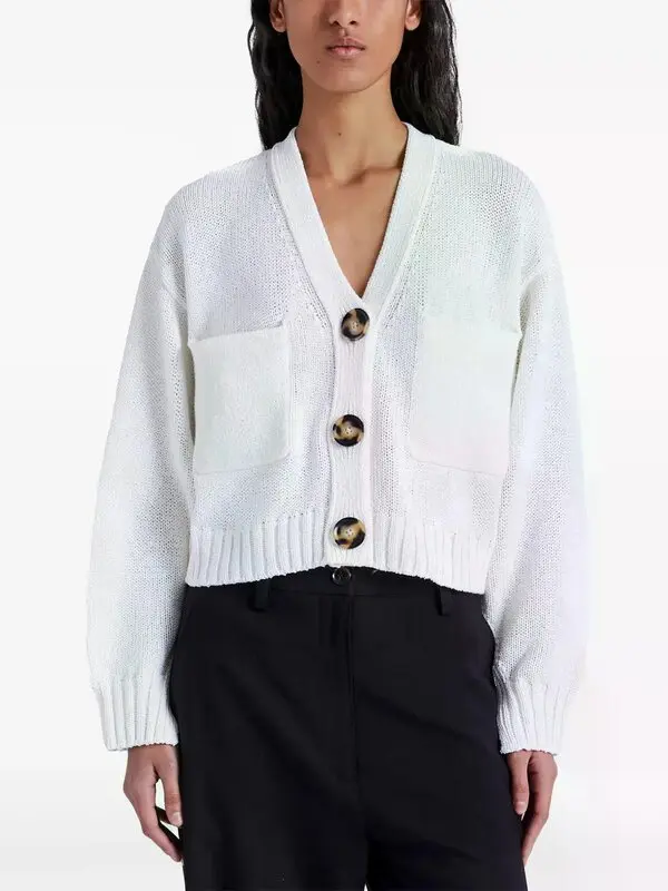 Proenza Schouler Cropped Knit Cardigan - White