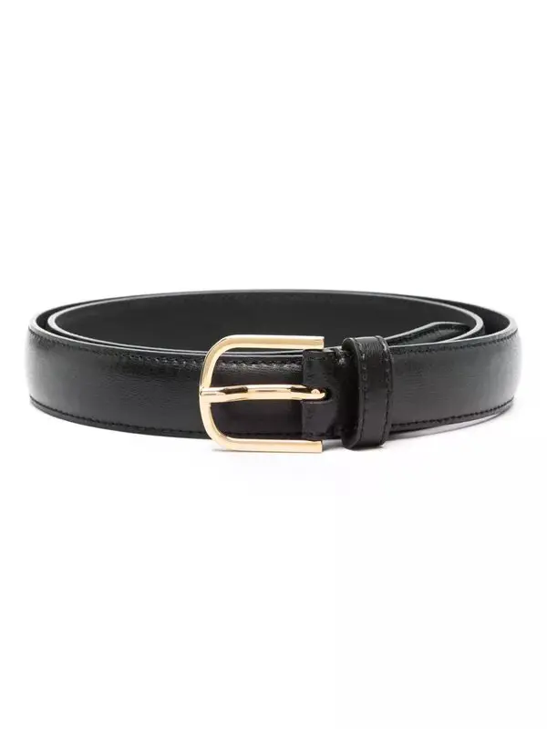 TOTEME Smooth Leather Belt - Black