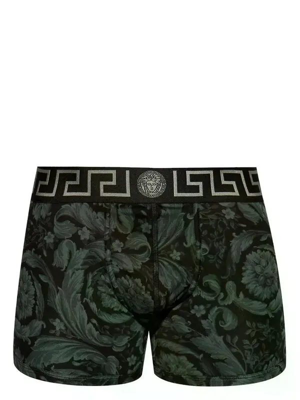 Versace Barocco Stretch-cotton Boxers - Black