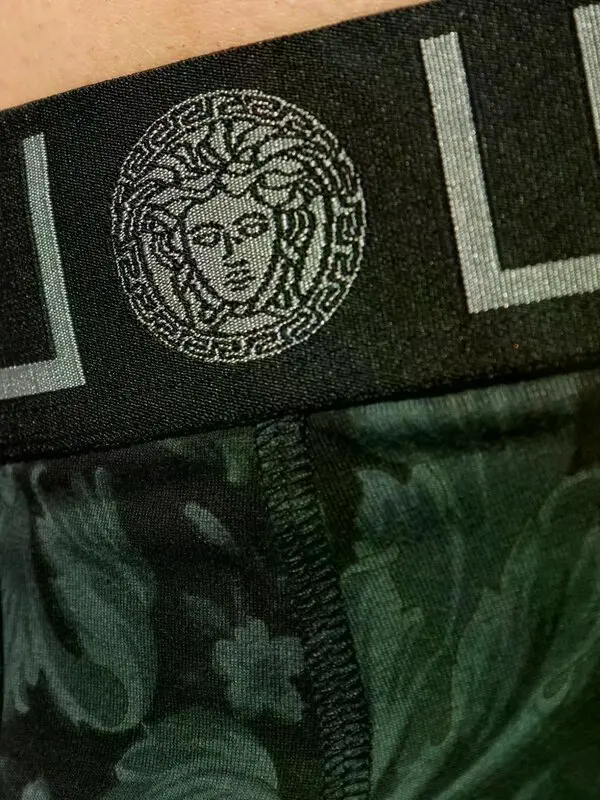 Versace Barocco Stretch-cotton Boxers - Black