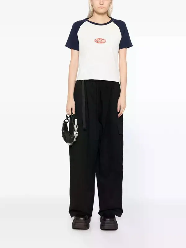 GROUND ZERO Logo-print Cropped T-shirt