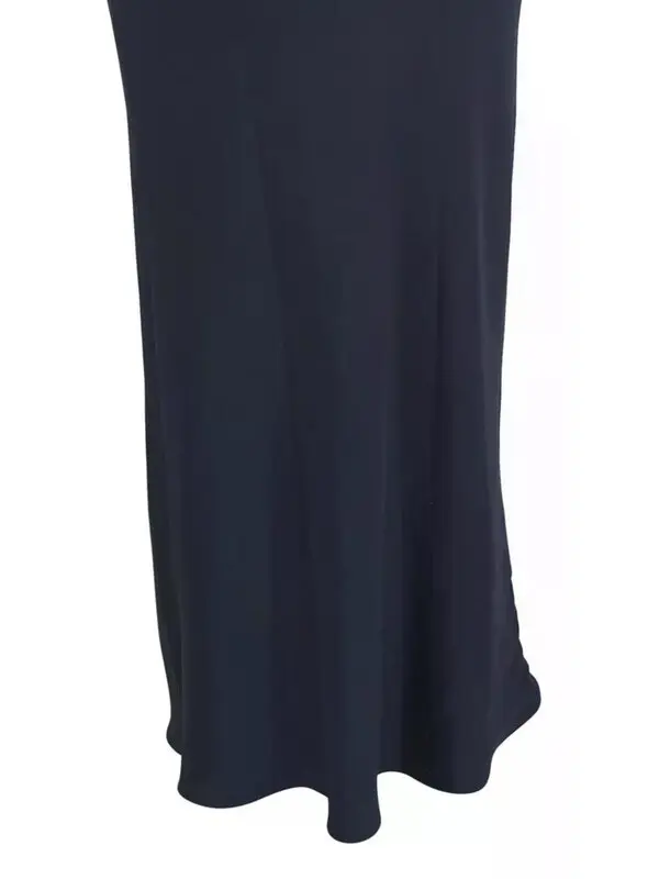 PETER COHEN Navy Silk Satin Tea Dress