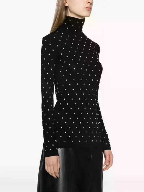 Rabanne Gem-embellished High-neck Top