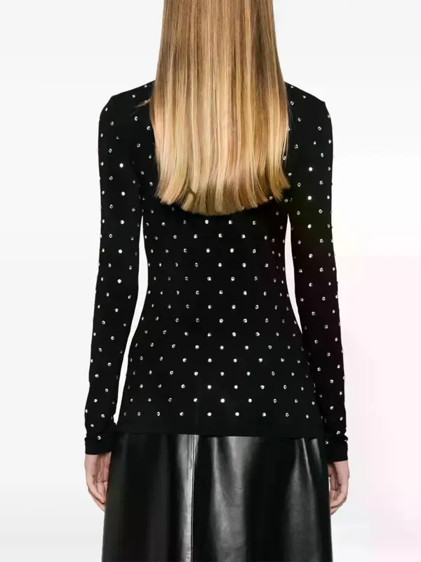 Rabanne Gem-embellished High-neck Top