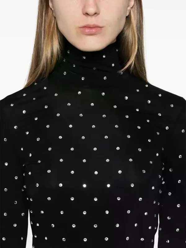 Rabanne Gem-embellished High-neck Top