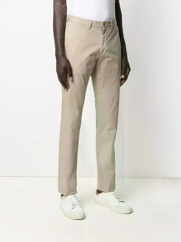 Polo Ralph Lauren Logo-patch Straight-leg Trousers - Neutrals