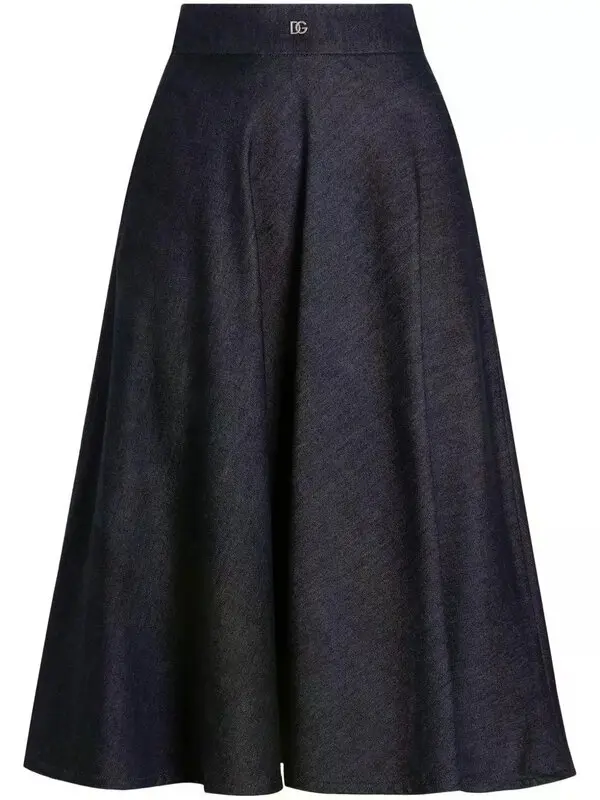Dolce & Gabbana Logo-plaque Midi Skirt