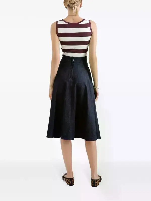 Dolce & Gabbana Logo-plaque Midi Skirt