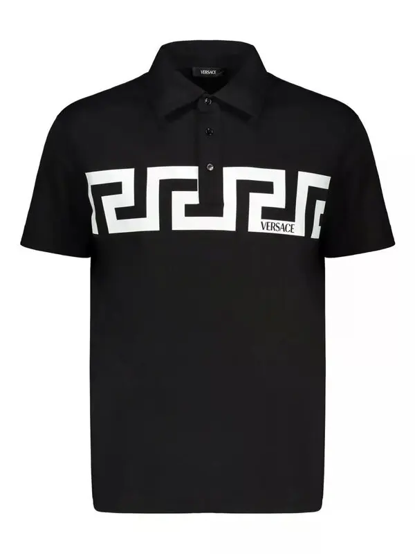 Versace Short Sleeve Cotton Polo Shirt