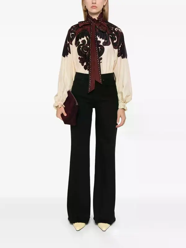 La DoubleJ Cerere Printed Silk Blouse