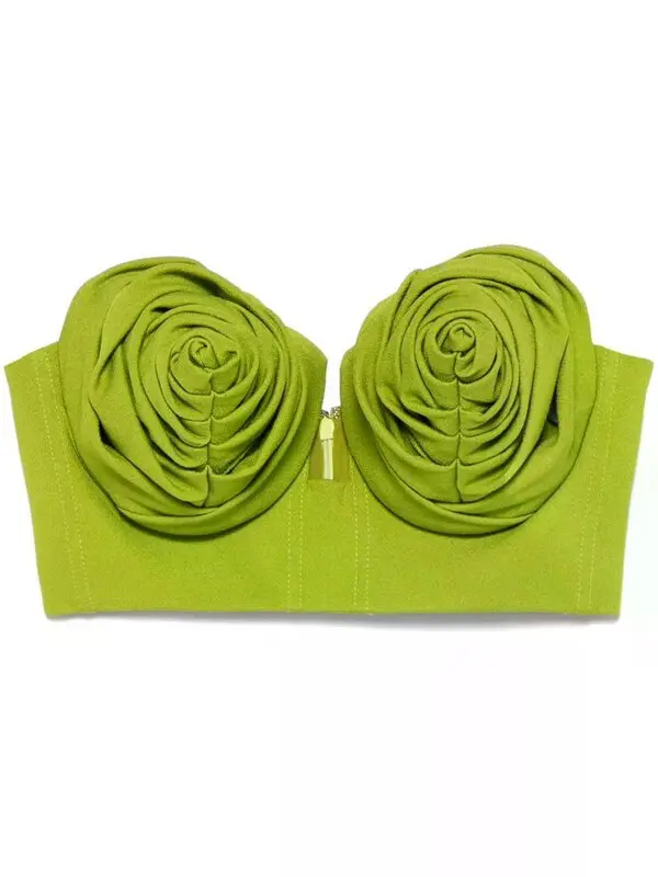 JEAN PAUL GAULTIER Conical-cup Crop Top - Green